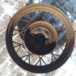 Vintage Steel Wheel - Etsy