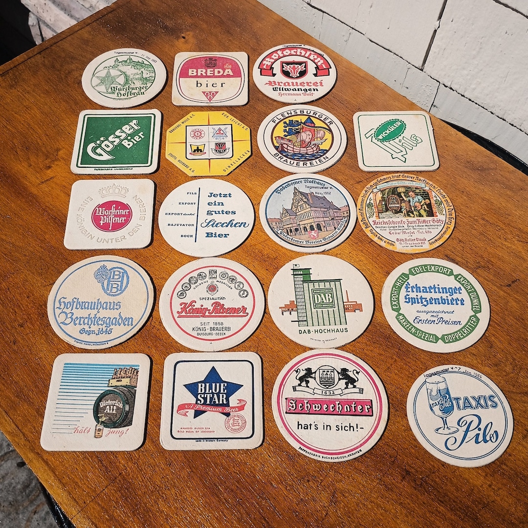 Group of 19 Vintage German Beer Coasters - Etsy