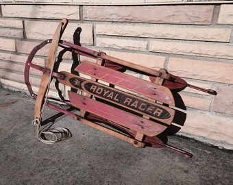 Vintage Royal Racer Sled With A Crown - Etsy