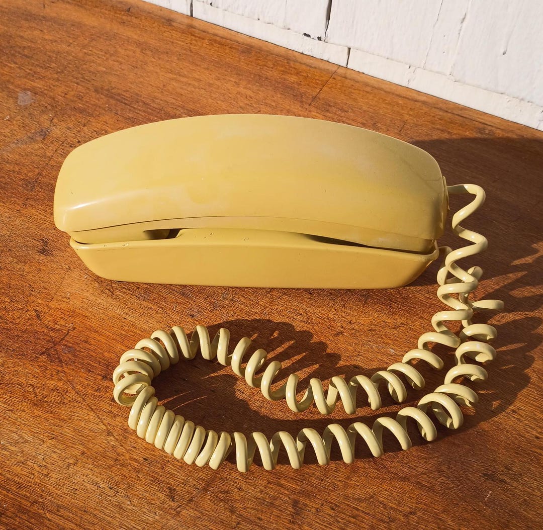 Vintage Pushbutton Phone - Western Electric Trimline - Harvest Gold ...