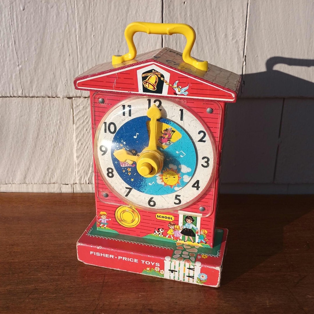 Vintage Fisher-price Music Box Teaching Clock - Made in USA - Works! - Etsy