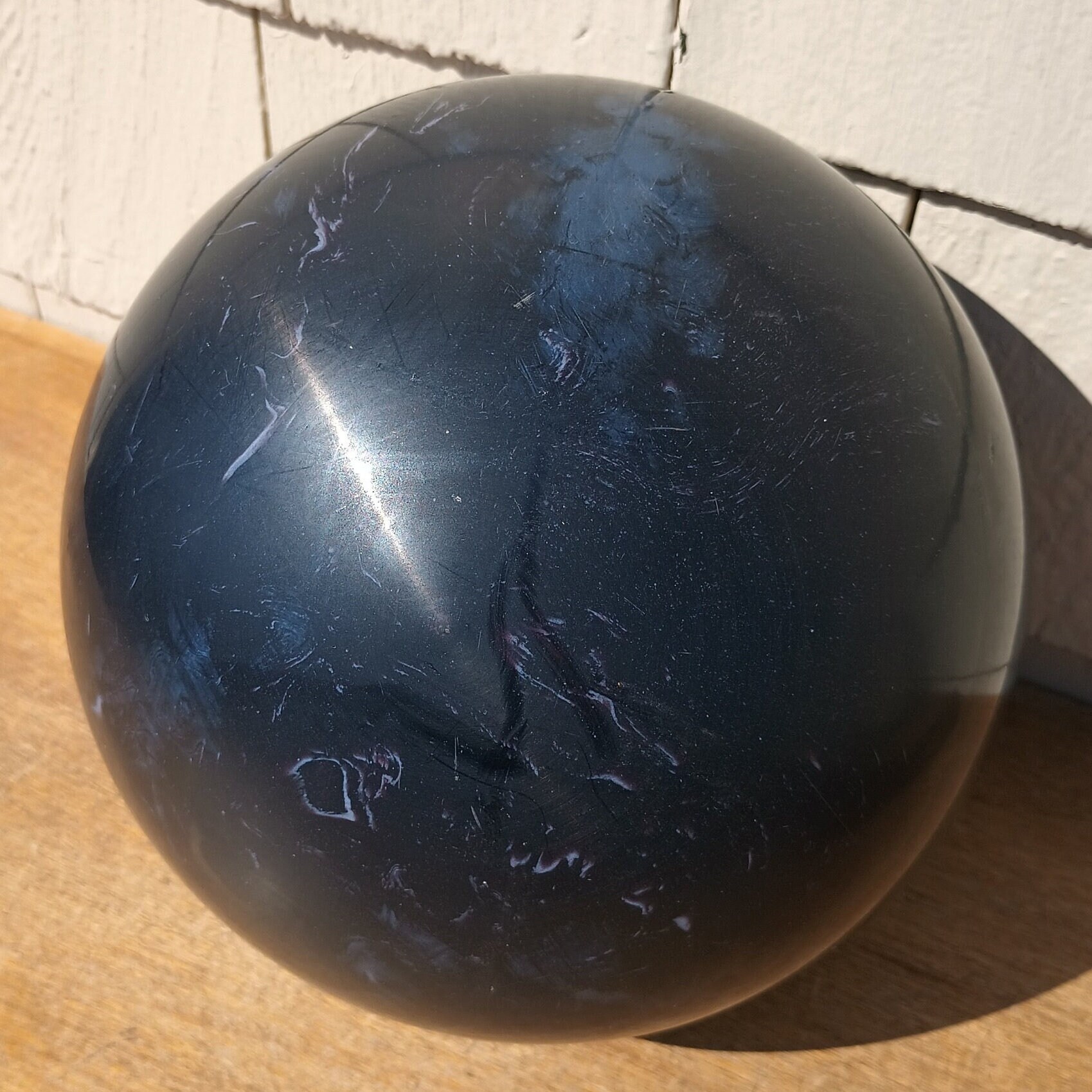 Vintage Dark Blue Bowling Ball - Storm "big Hit Particle" - Used to ...