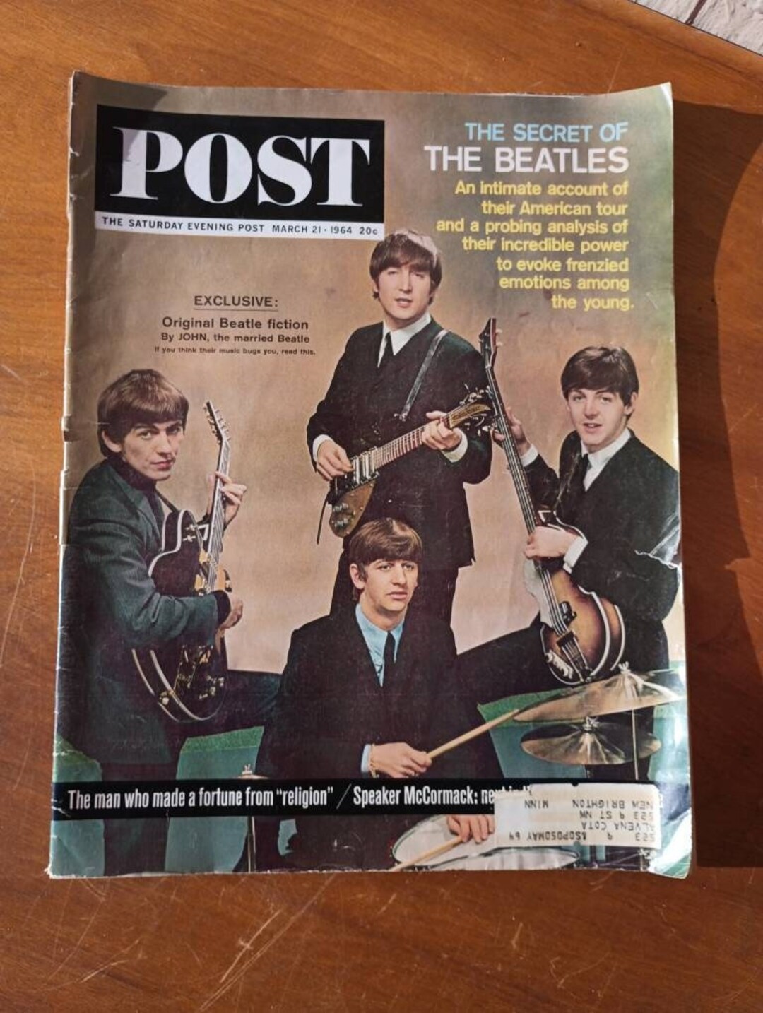 Vintage Saturday Evening Post - "the Secret of the Beatles" - March 21 ...