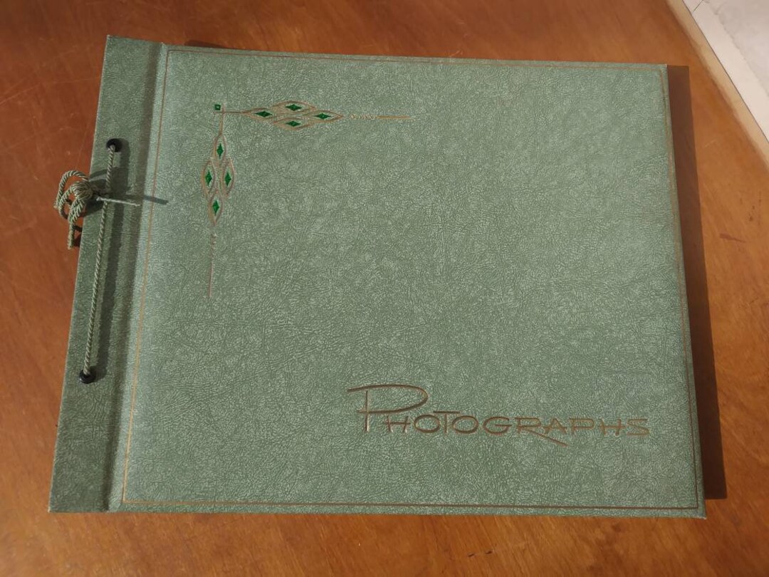 Vintage Photo Book - Light Green With Emerald Green Accents - Excellent ...
