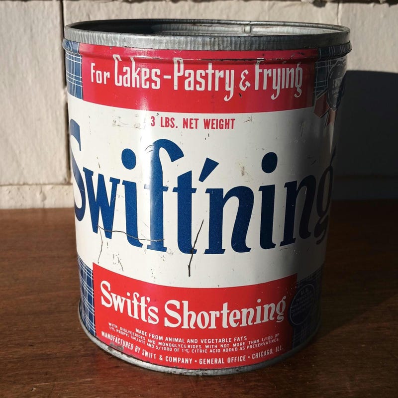 Vintage Shortening Tin - Etsy