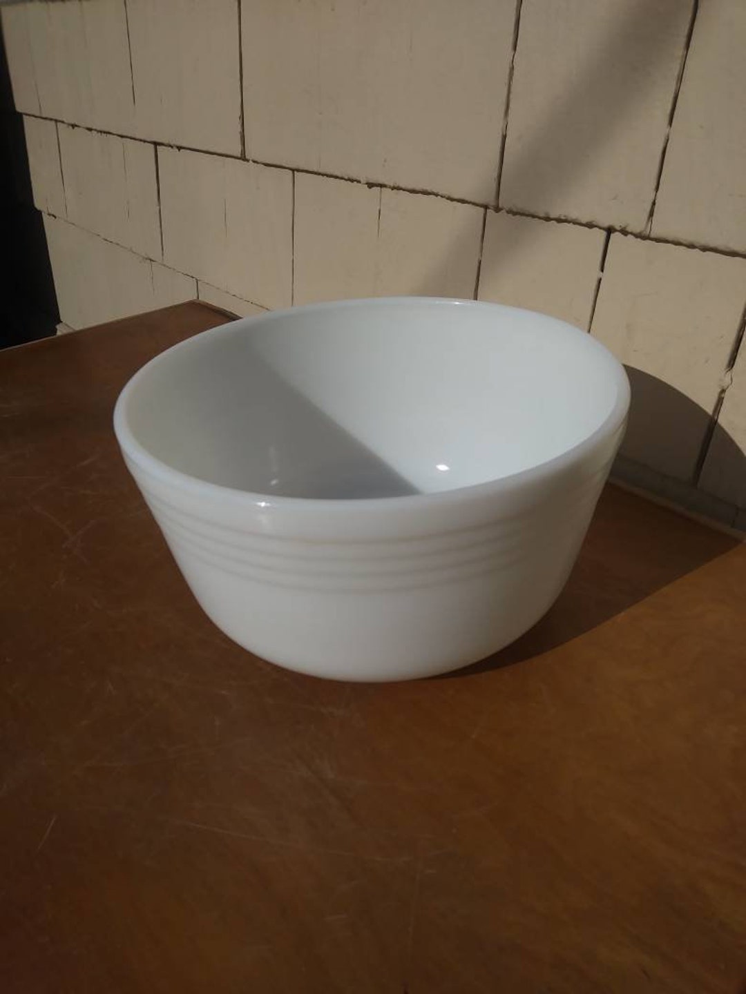 Vintage Pyrex White Glass/milk Glass Mixing Bowl - Hamilton Beach - Etsy