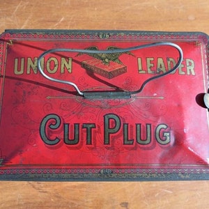 Vintage Tobacco Tin - Union Leader Cut Plug - "lunchbox" Type With ...