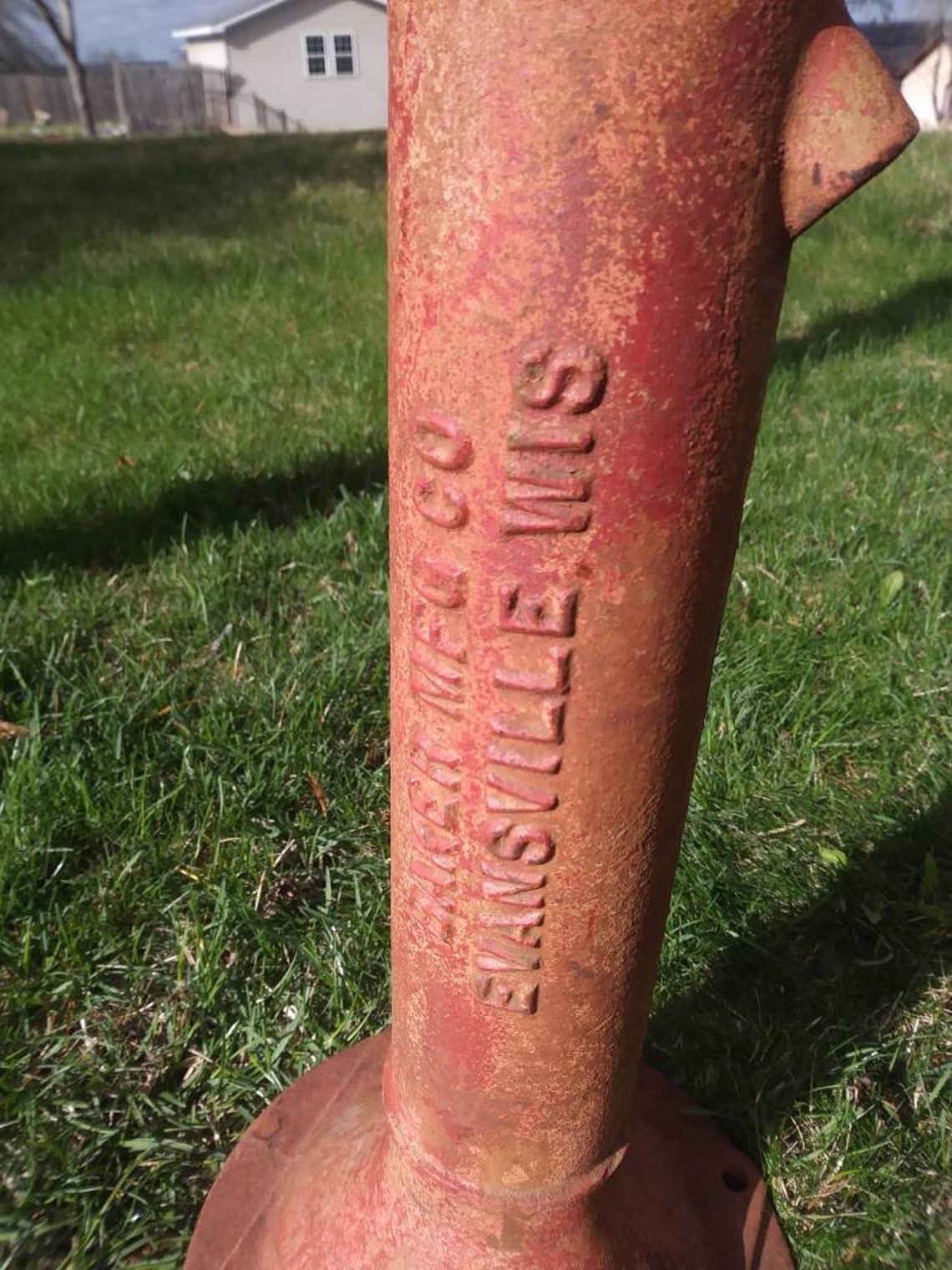 Vintage Well Pump - Perfect Rustic Red Color - Baker Manufacturing ...