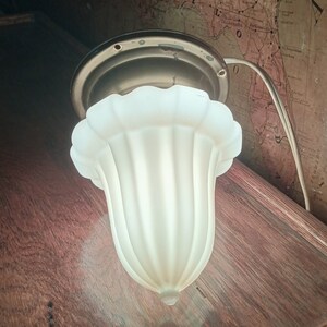 Vintage Ceiling Light With Frosted Glass Shade - Decorative or ...