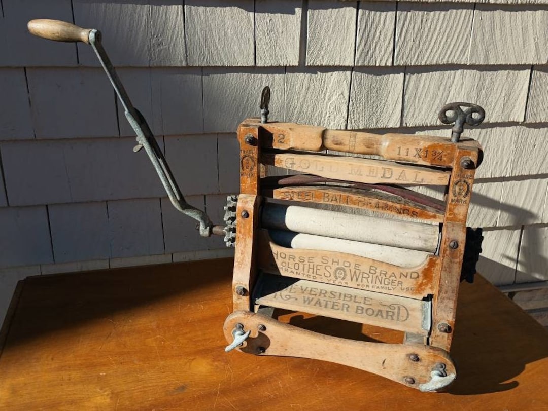 Vintage Wash Roller or Clothes Wringer - Horse Shoe Brand - Eclipse ...