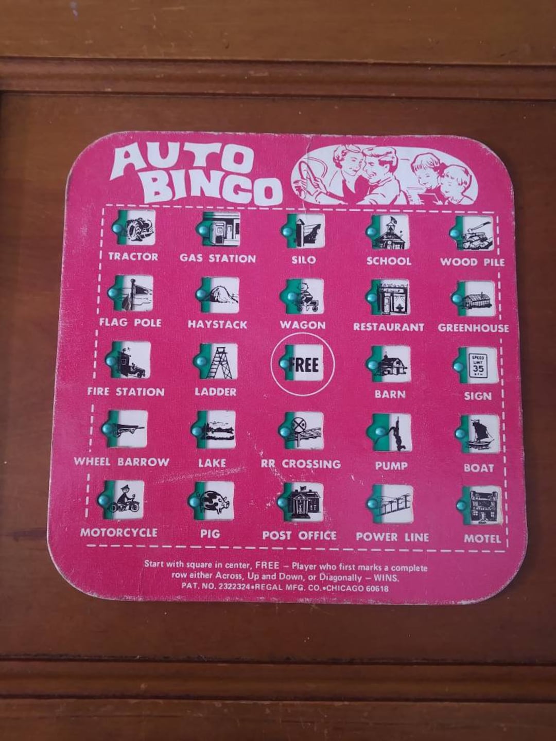 Vintage "auto Bingo" Game - Etsy