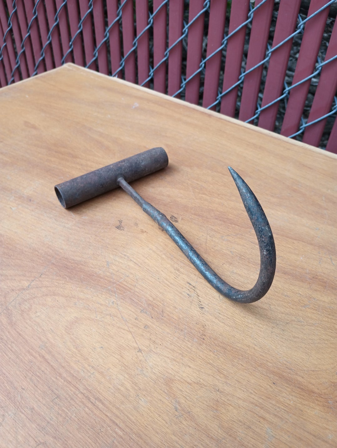 Vintage Hay Hook With Metal Handle - Etsy