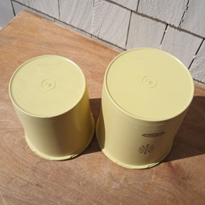 Vintage Tupperware Flour and Sugar Containers Harvest Gold - Etsy