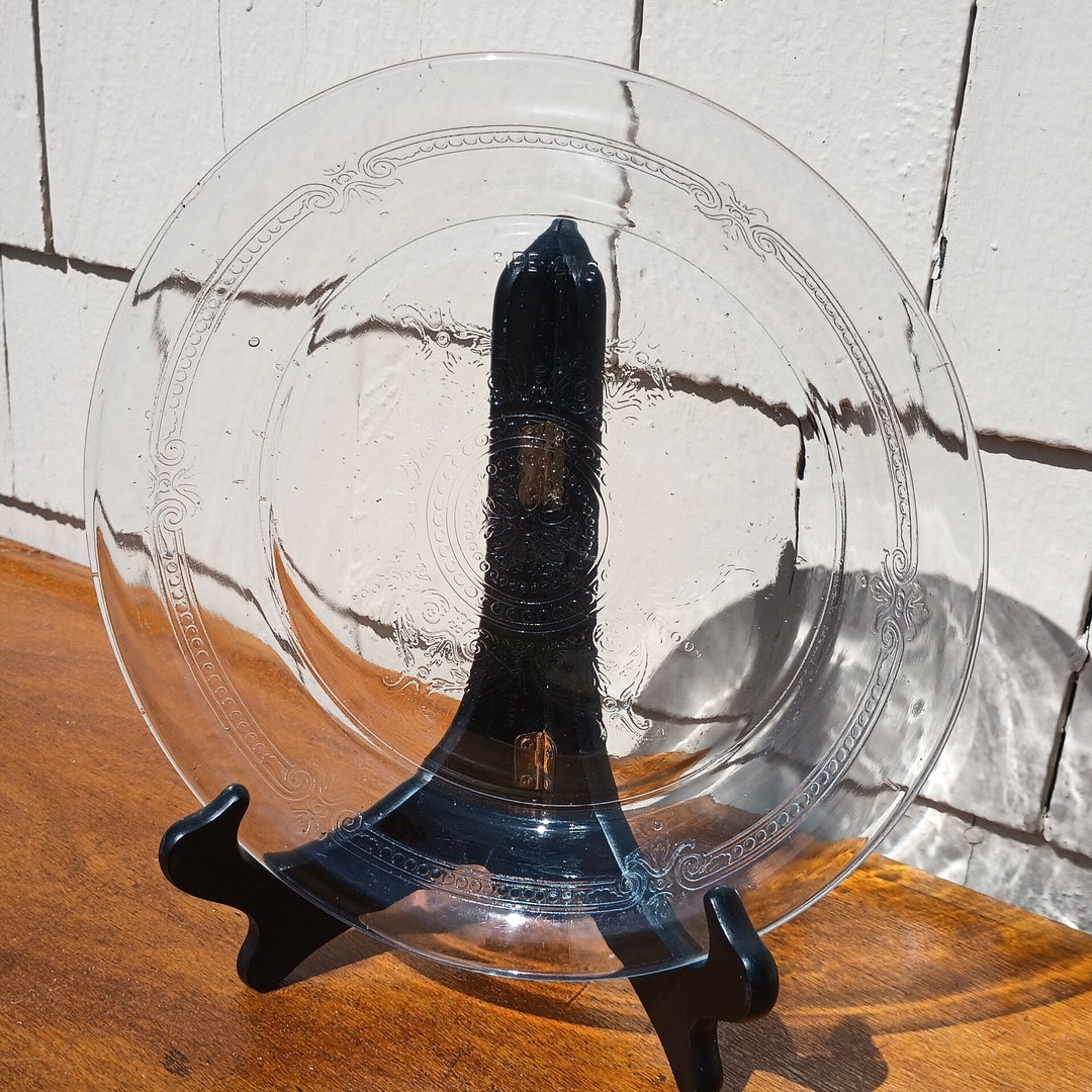 Vintage Decorative Fire King Pie Plate - Clear Glass - Etsy