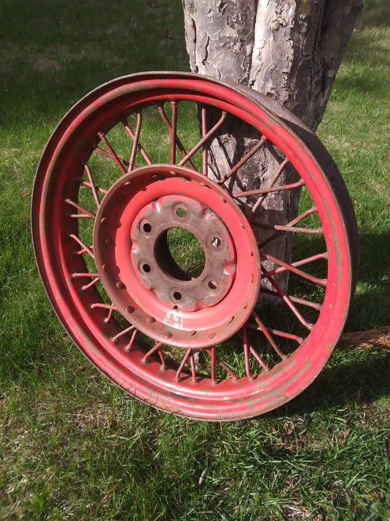 Red Metal Wheel With Spokes - Etsy