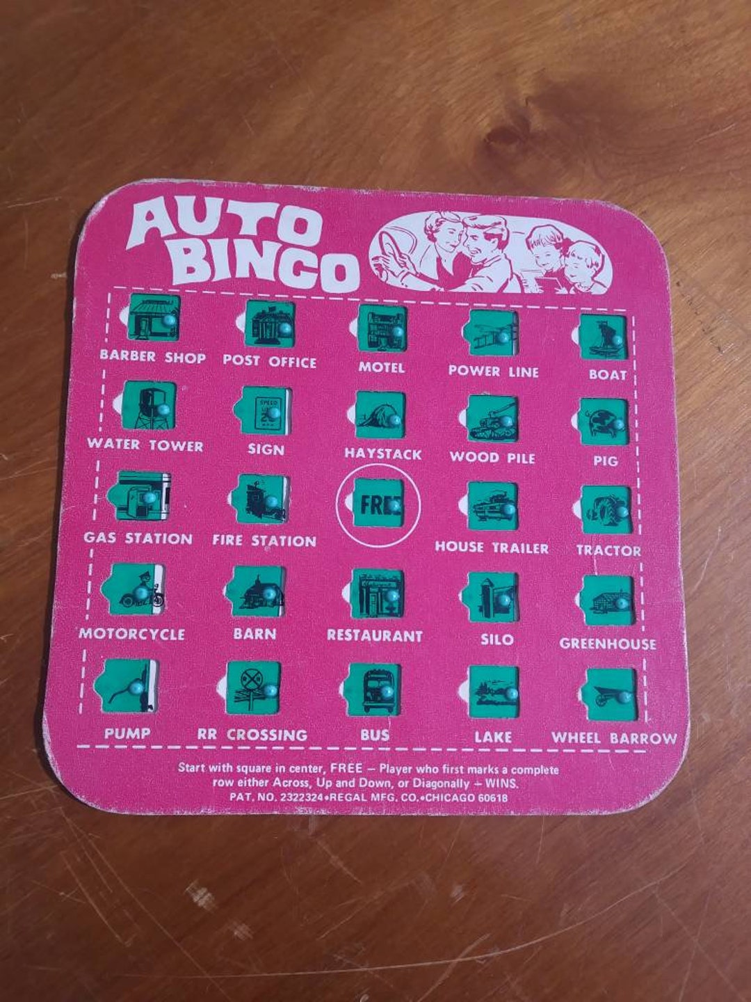 Vintage "auto Bingo" Game - Etsy
