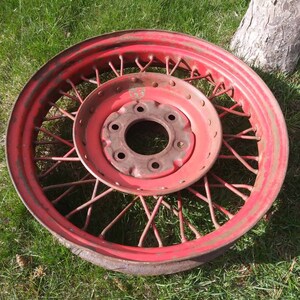Red Metal Wheel With Spokes - Etsy