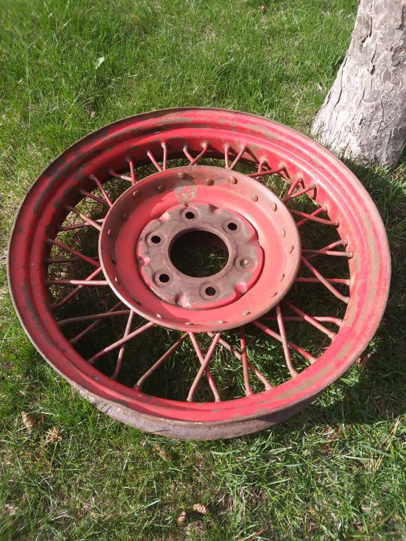 Red Metal Wheel With Spokes - Etsy
