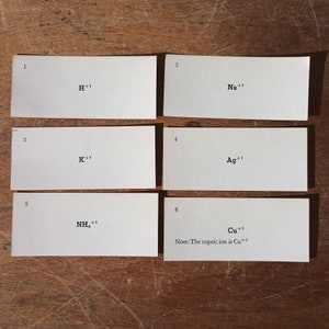 Vintage Study Cards - Organic and Inorganic Chemistry - Etsy