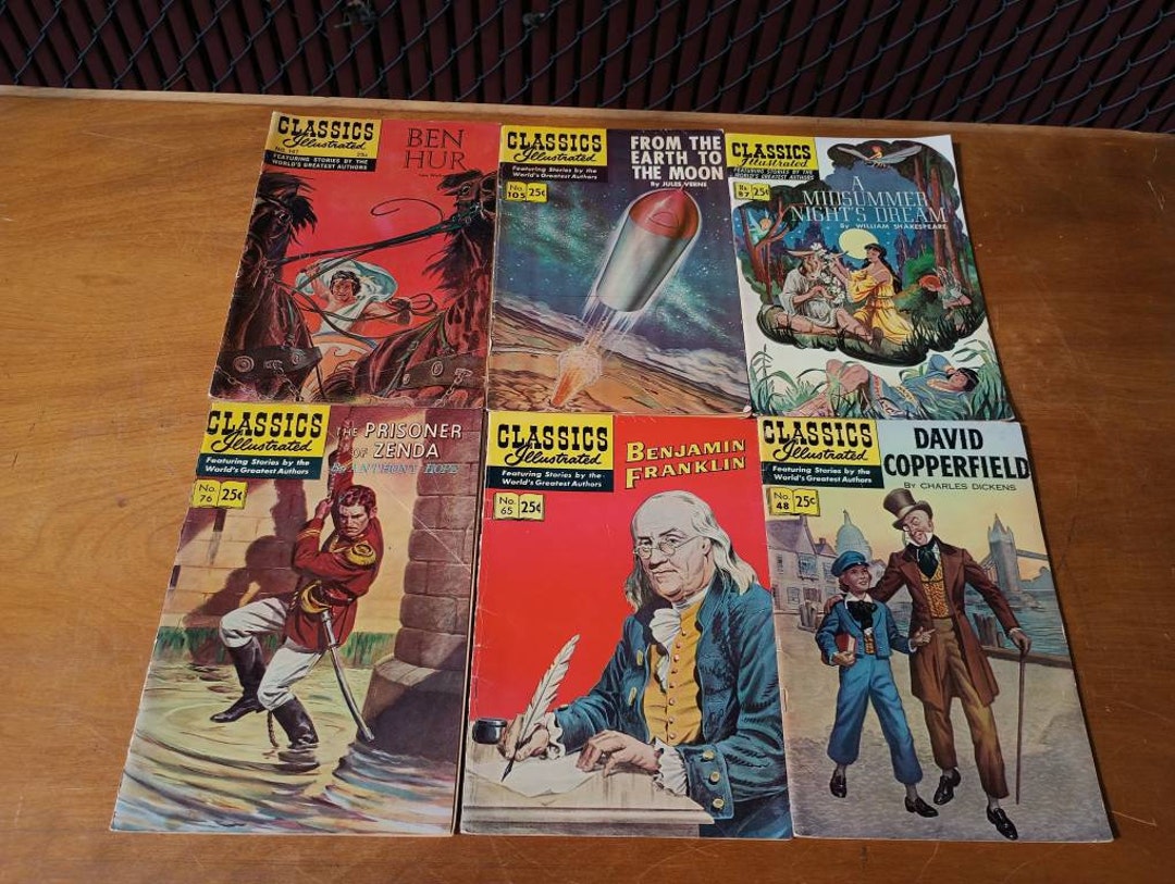 Vintage Classics Illustrated Comics - Group of 6 - 1968, 1969, and 1971 ...