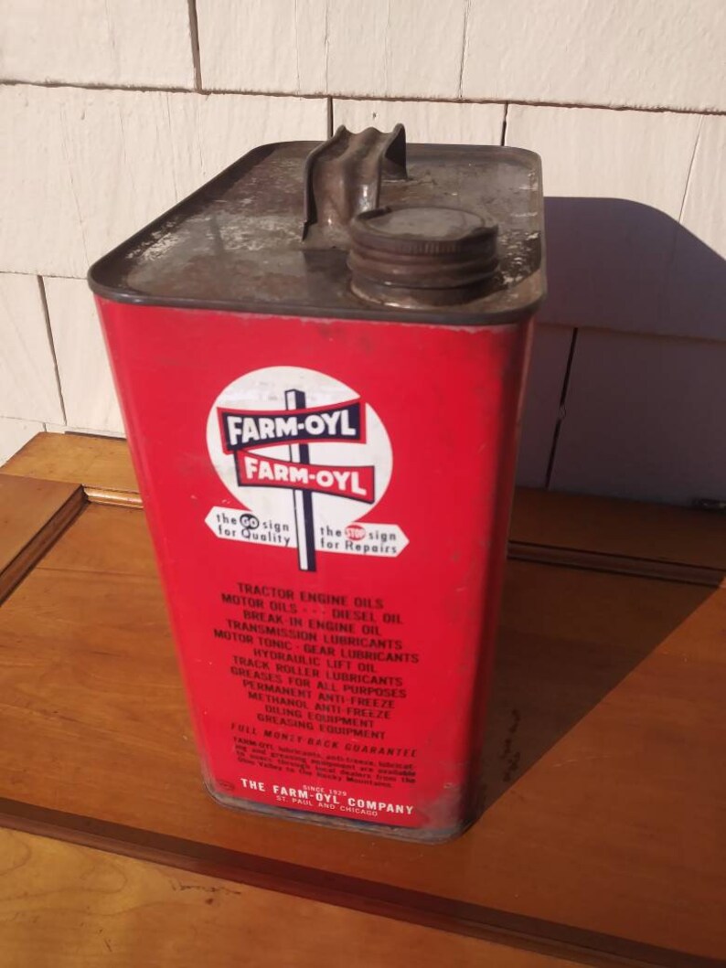 Vintage One Gallon Farm-oyl Can - Etsy