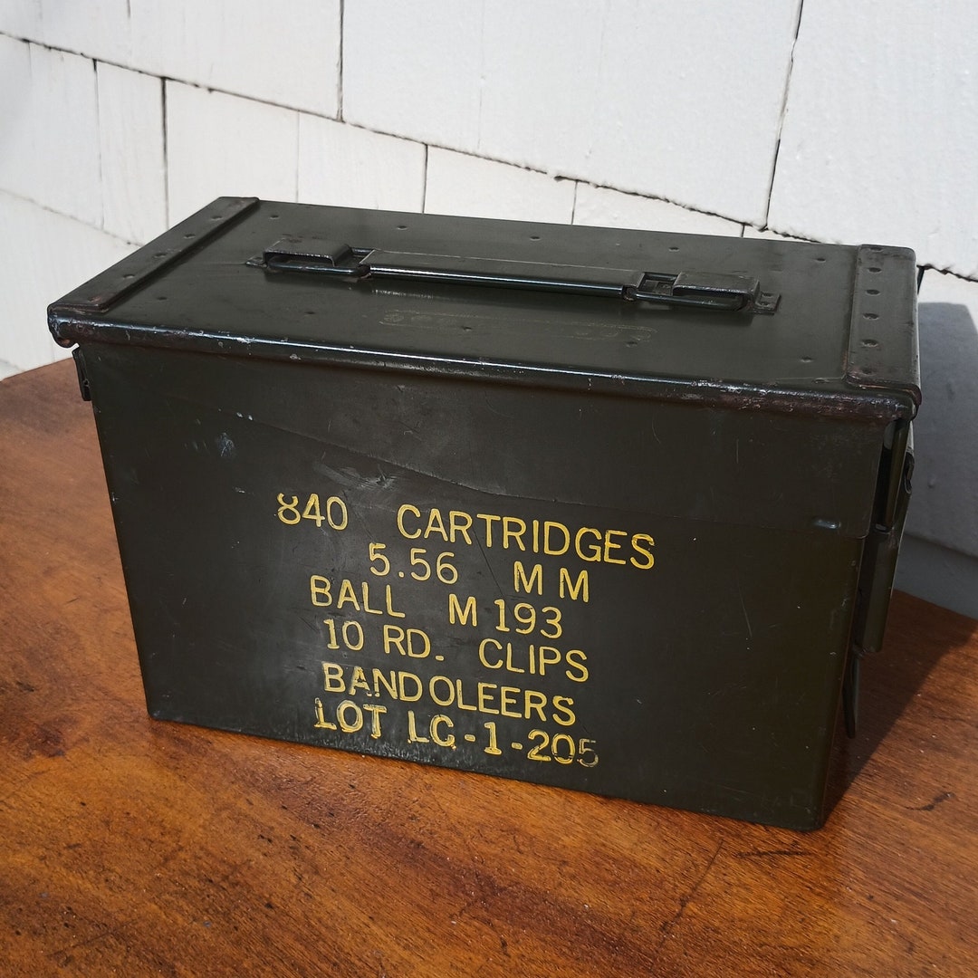 Vintage Steel Ammunition Box (empty) - Etsy