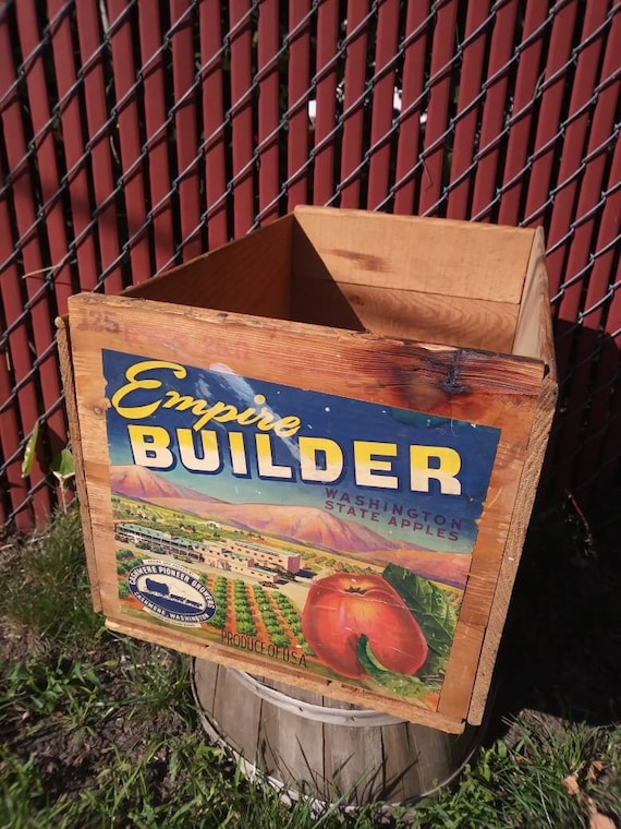 Vintage Fruit Crate Empire Builder Washington State Apples - Etsy