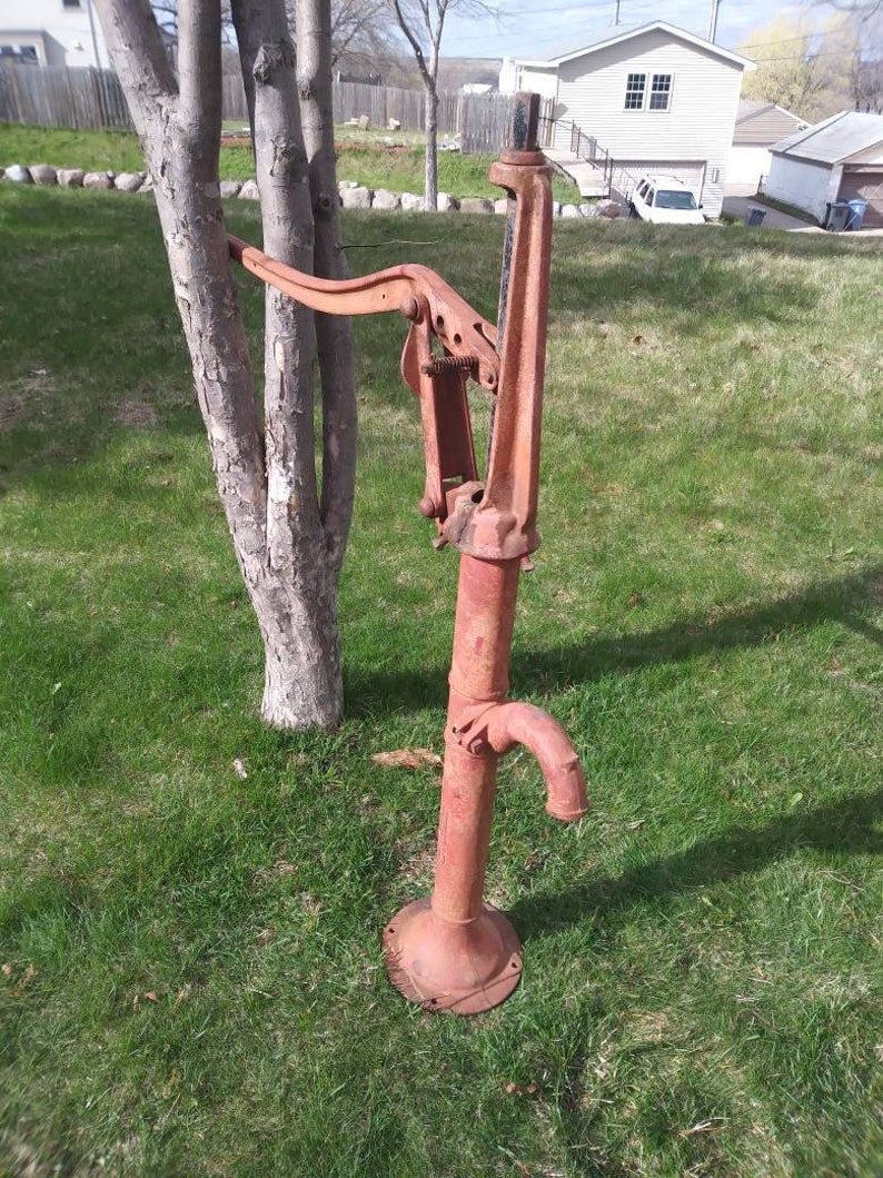 Vintage Well Pump - Perfect Rustic Red Color - Baker Manufacturing ...
