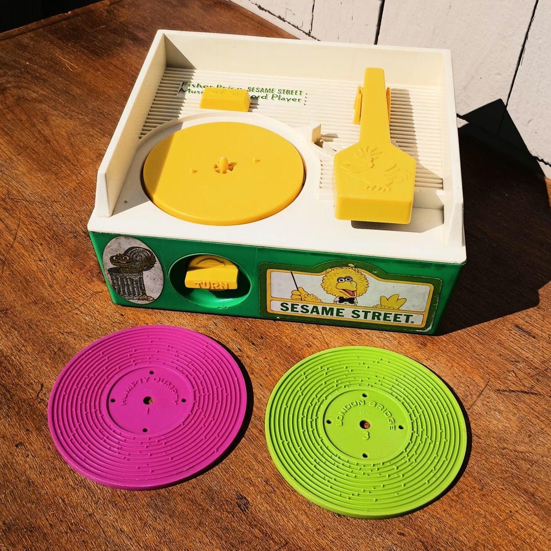 Vintage Fisher Price Sesame Street Music Box Record Player With Two ...