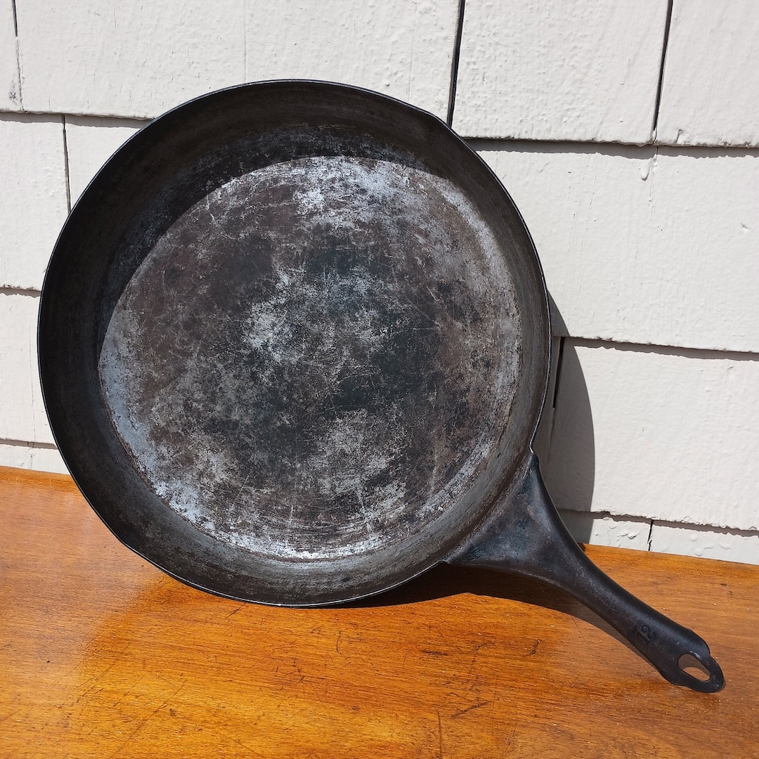 Vintage Large Steel Frying Pan - S & B Co. - 13 1/4 Inches - Etsy