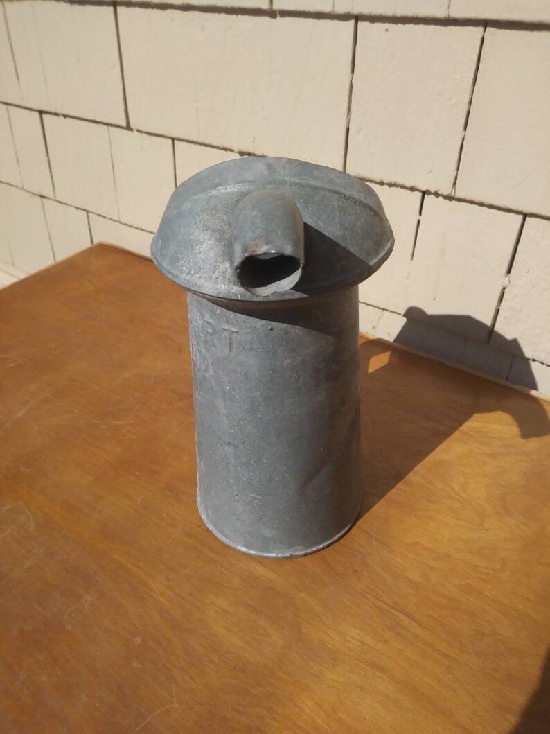 Vintage Galvanized Two Quart Oil Pitcher - Very Clean - Etsy