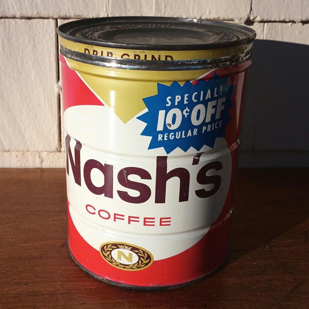 Vintage Two Pound Coffee Tin - Nash's Coffee - St. Paul, MN - Etsy