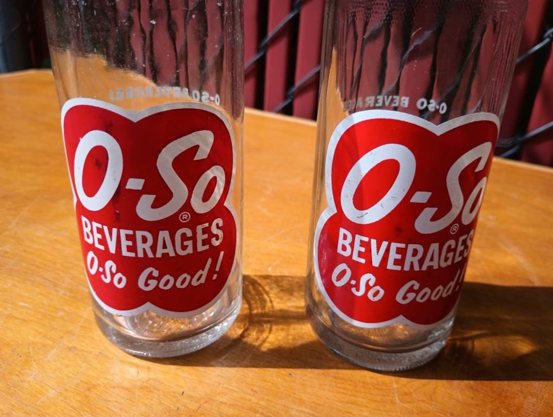 Vintage Soda Bottles - O-so Beverages - "o-so Good!" - Etsy