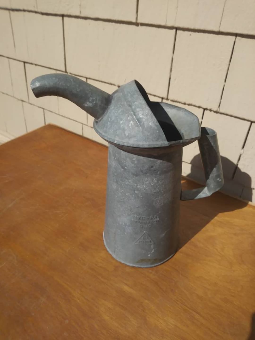 Vintage Galvanized Two Quart Oil Pitcher - Very Clean - Etsy