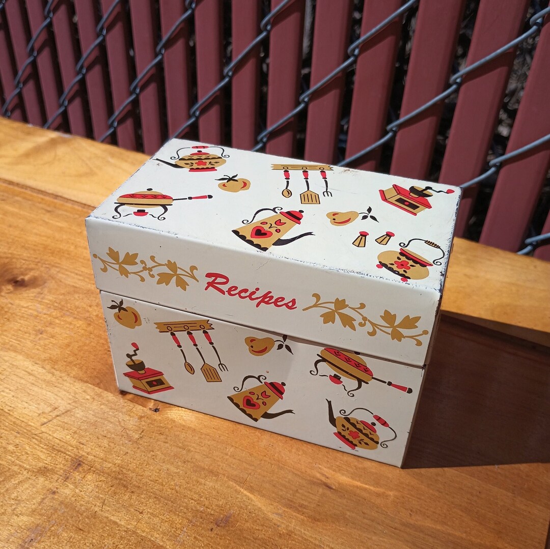 Vintage Recipe Box With Colorful Mid-century Graphics - Ohio Art - Etsy