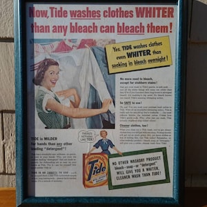 Vintage Tide Detergent Advertisement - Framed - Etsy