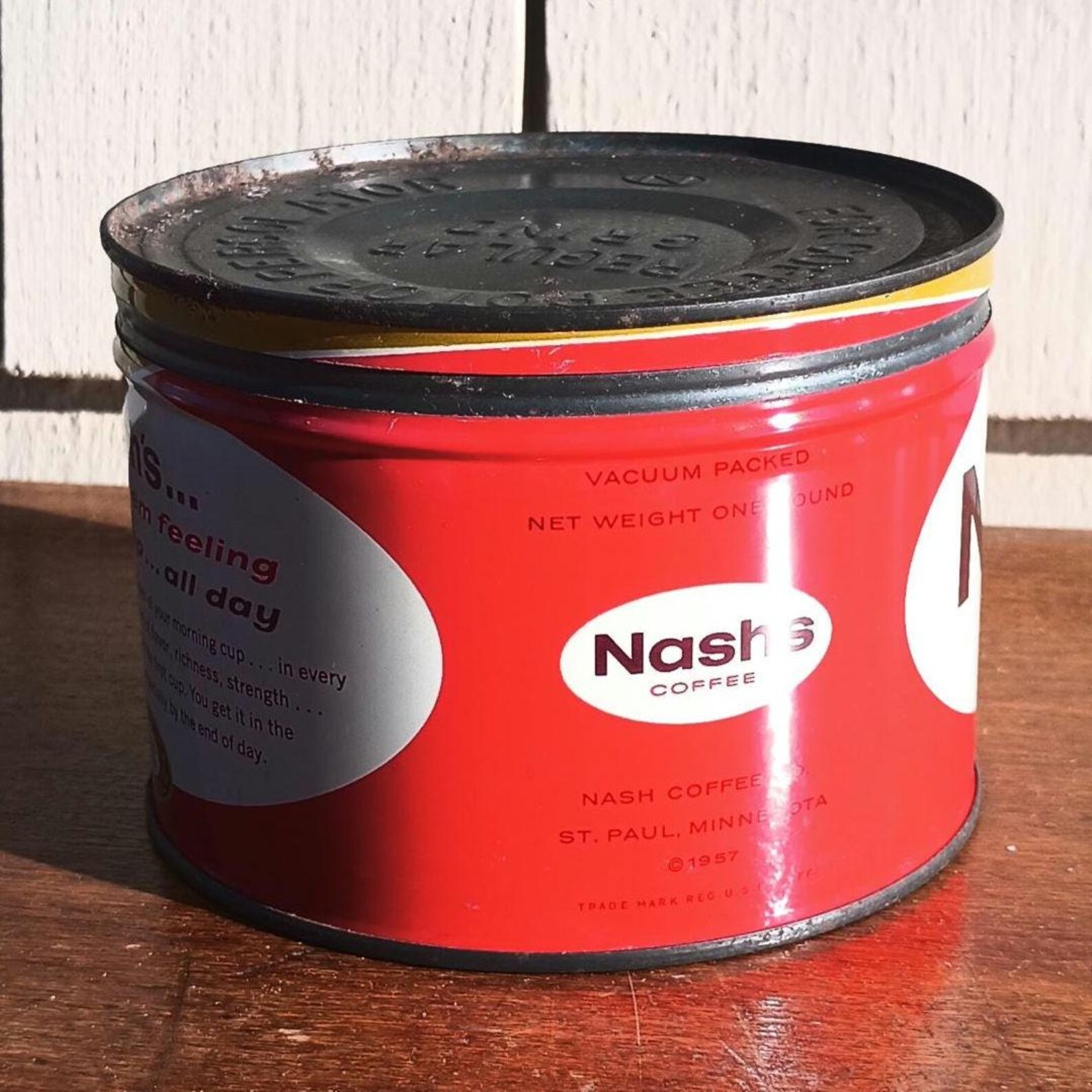 Vintage Coffee Tin - Nash's Coffee - Nash Coffee Co., St. Paul, MN - Etsy
