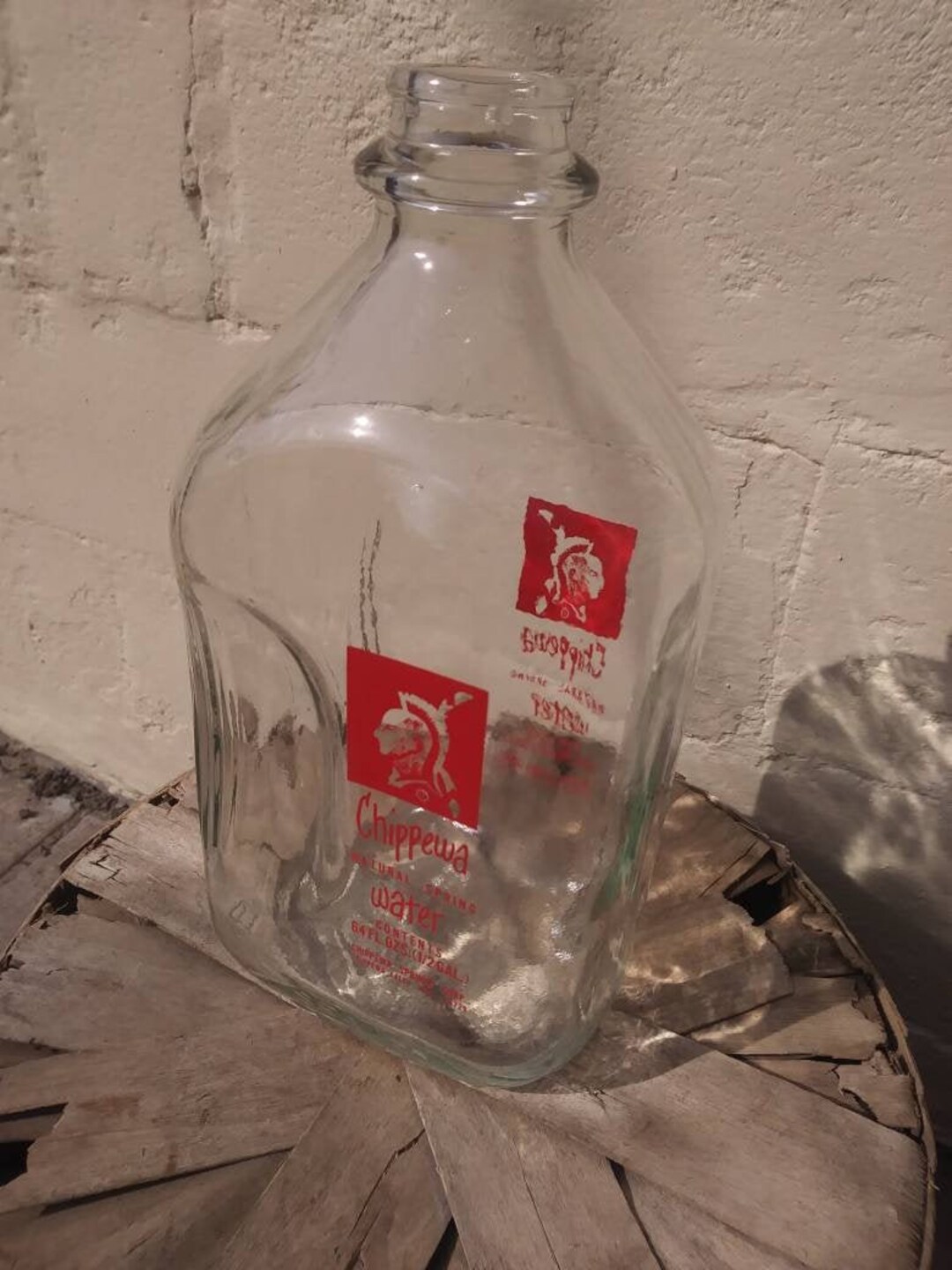 Chippewa Falls Spring Water Bottle - Red Logo - Etsy