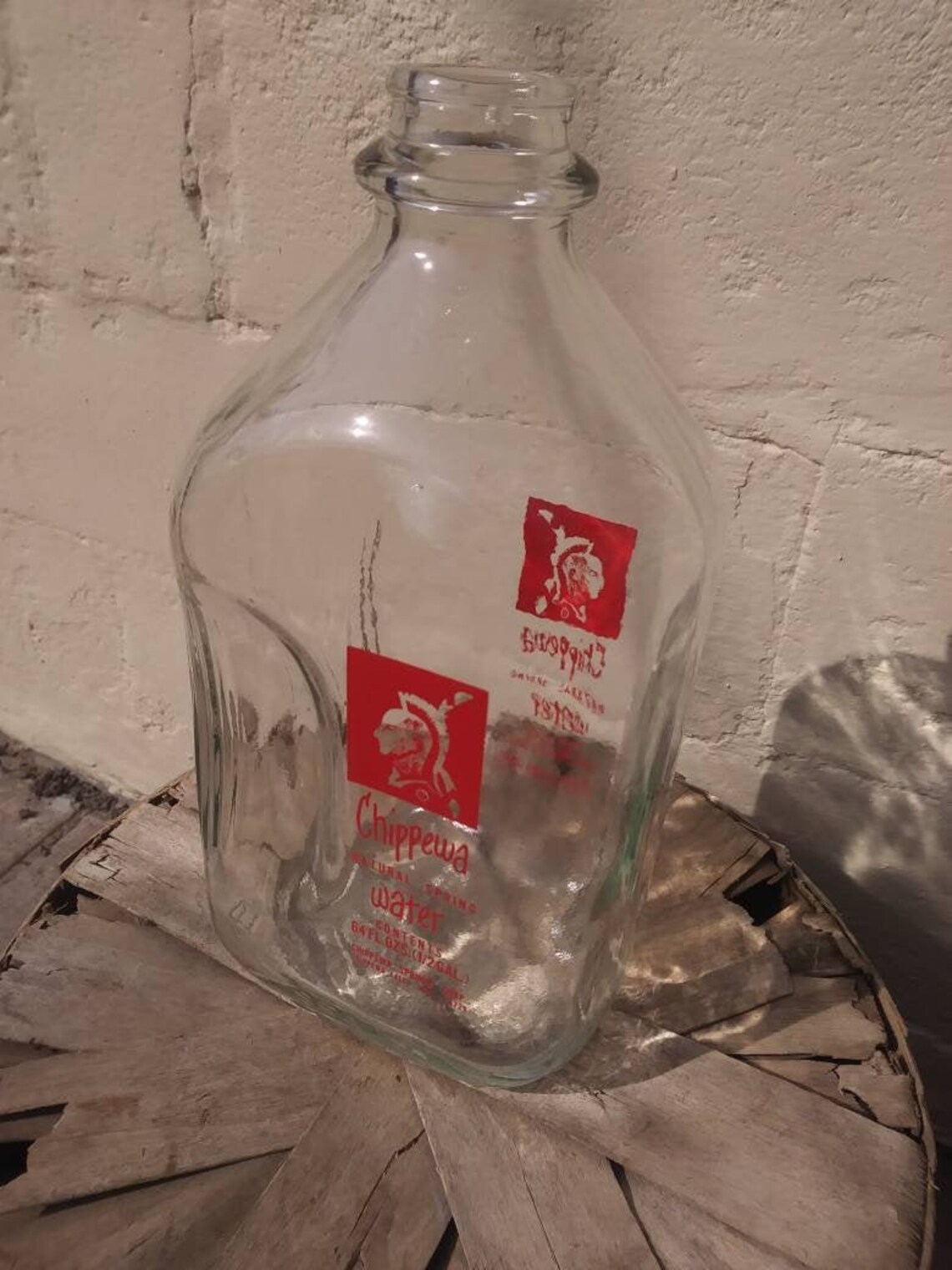 Chippewa Falls Spring Water Bottle - Red Logo - Etsy