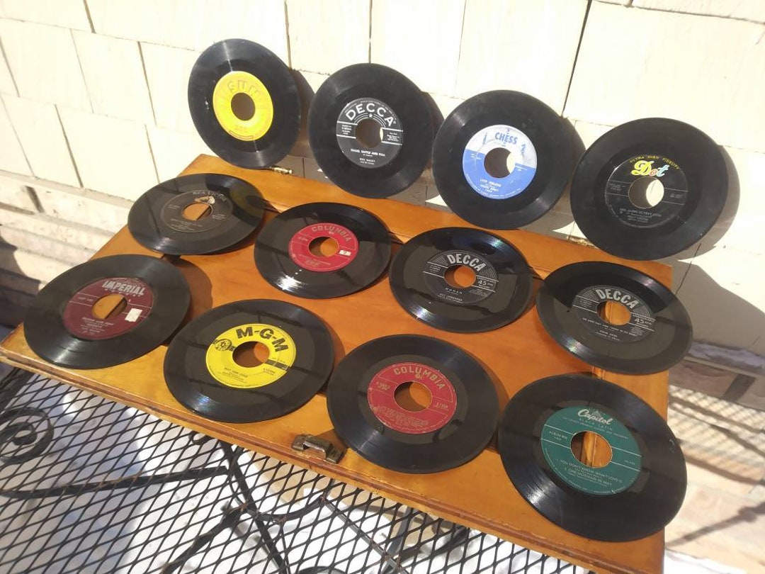 Group of 12 Vintage 45 Records - Classic Record Labels - Sun, Dot ...