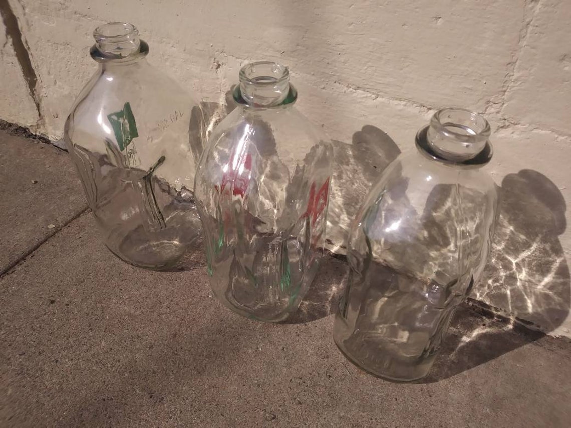 Chippewa Falls Spring Water Bottles - Green and Red Logos - Etsy