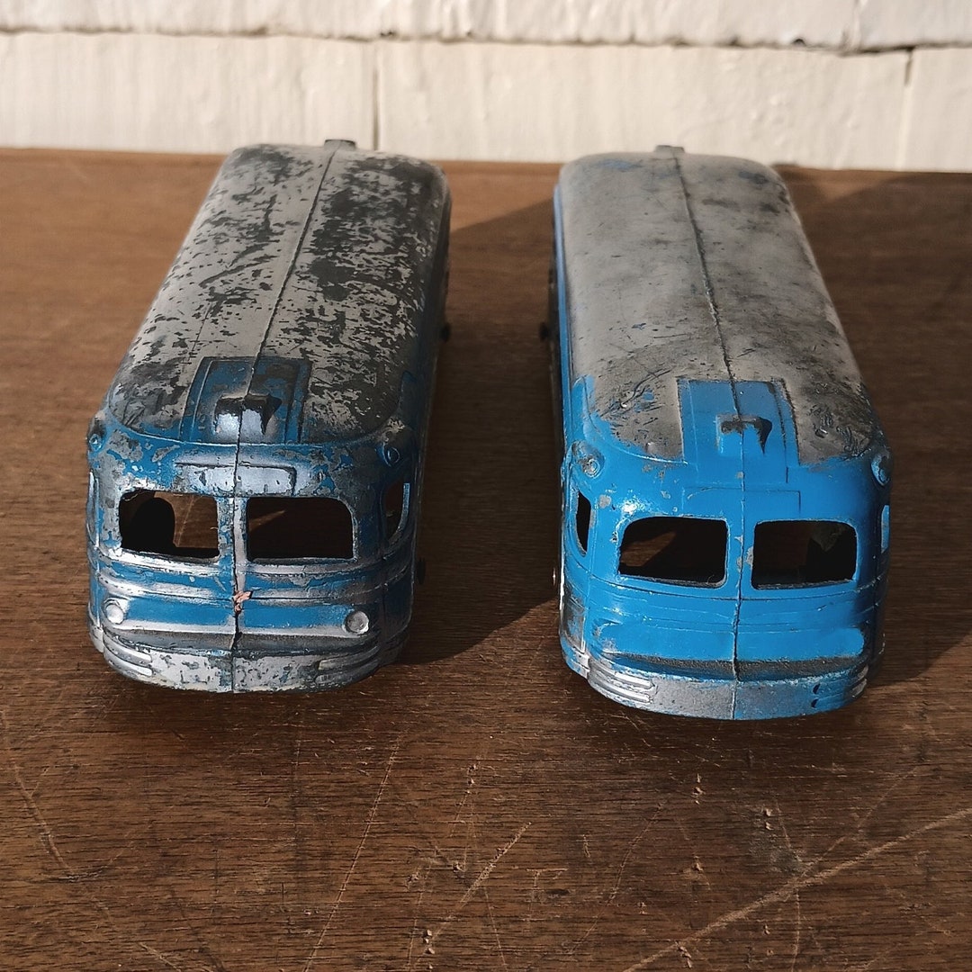 Two Vintage Toy Greyhound Buses Tootsietoy - Etsy