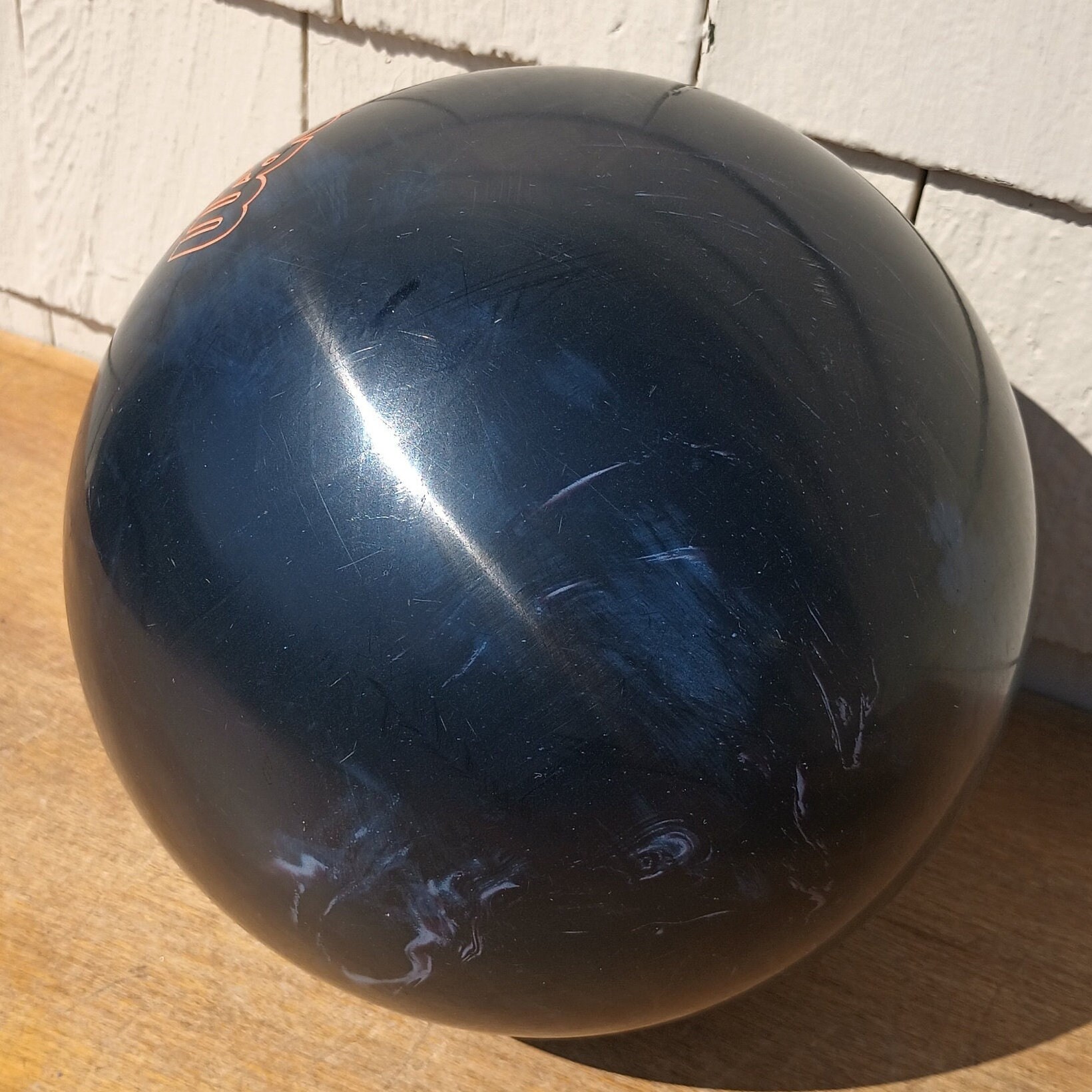 Vintage Dark Blue Bowling Ball - Storm "big Hit Particle" - Used to ...