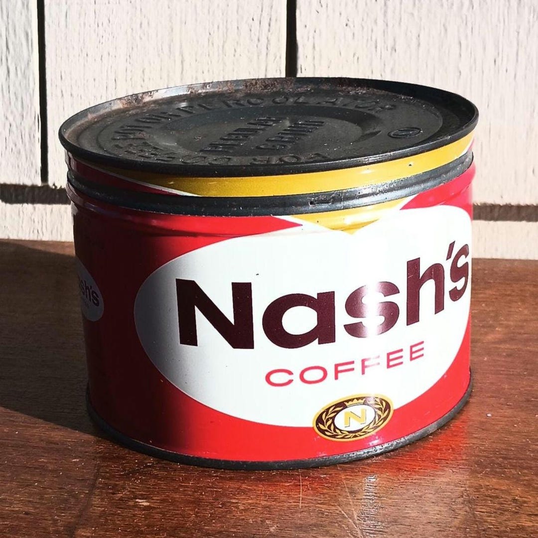 Vintage Coffee Tin - Nash's Coffee - Nash Coffee Co., St. Paul, MN - Etsy