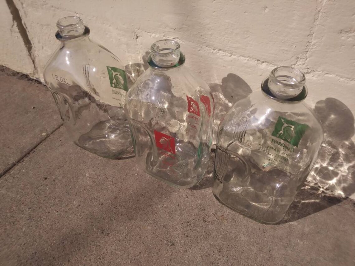 Chippewa Falls Spring Water Bottles - Green and Red Logos - Etsy