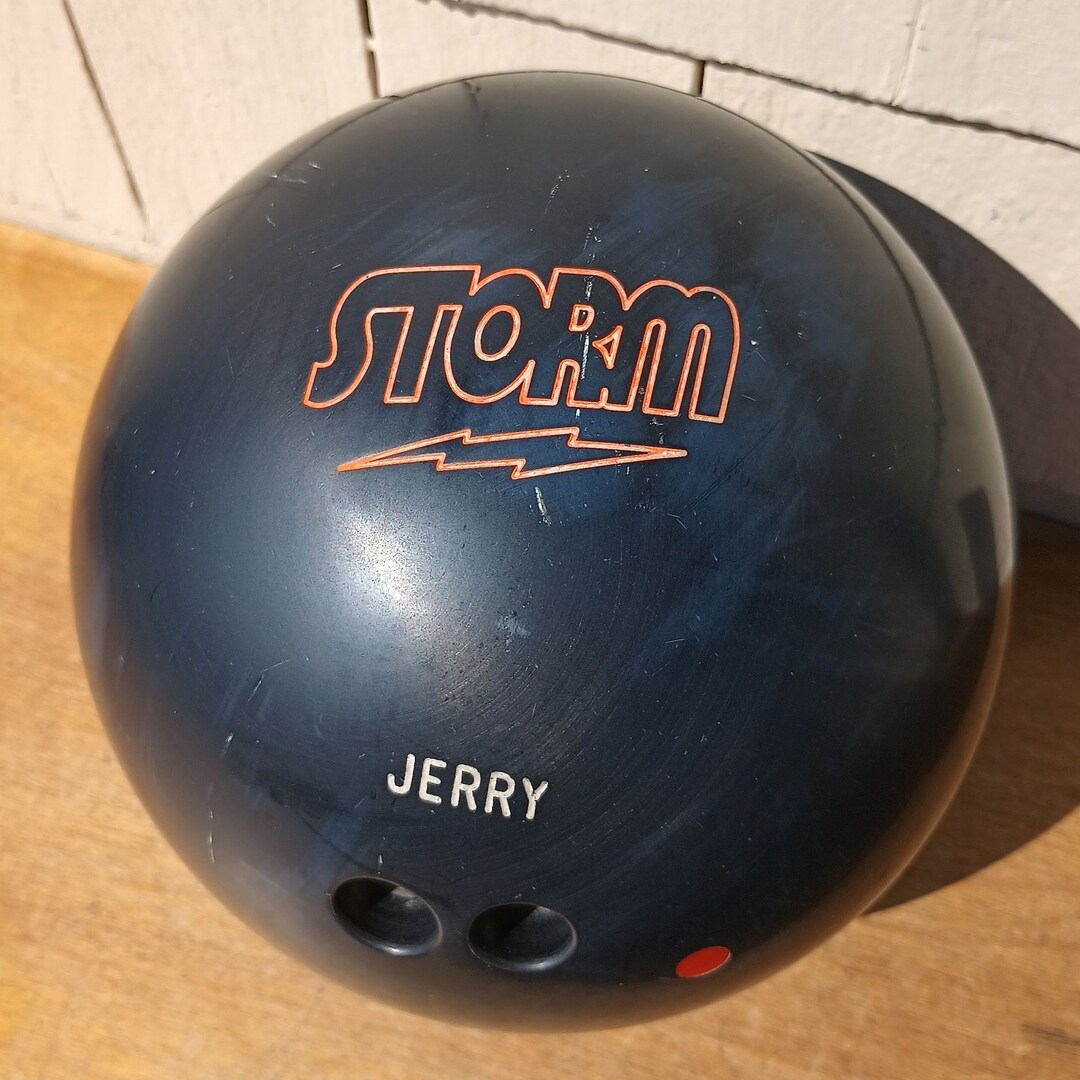Vintage Dark Blue Bowling Ball - Storm "big Hit Particle" - Used to ...