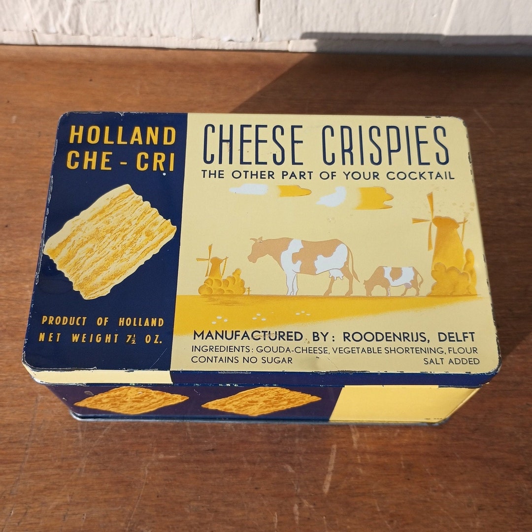 Vintage Cracker Tin From Holland - Che-cri Cheese Crispies - Etsy