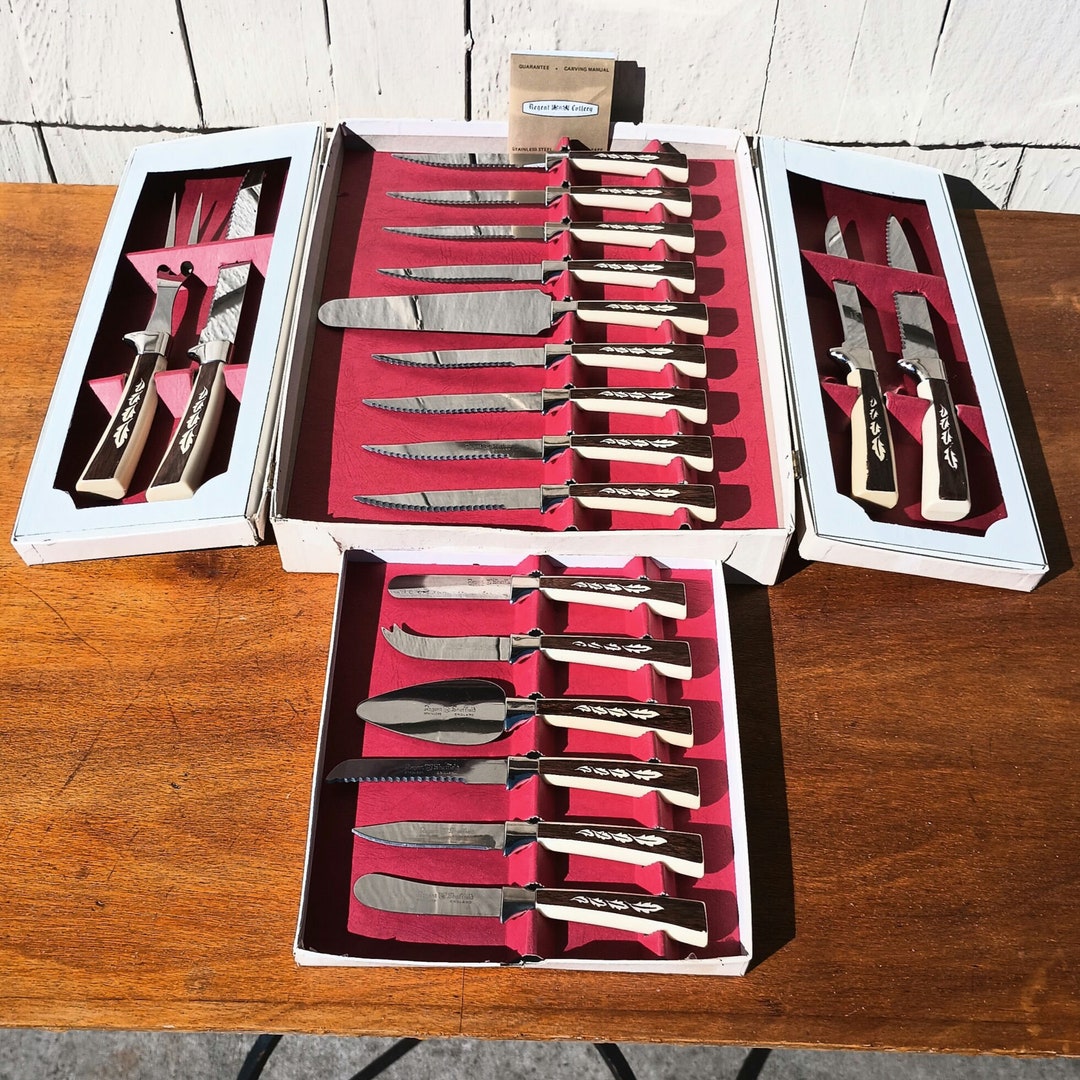Vintage Cutlery Set - Regent Sheffield 19 Piece Treasure Chest ...