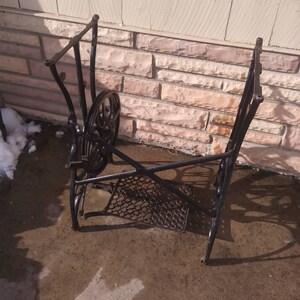 Vintage Cast Iron Sewing Machine Base White - Etsy