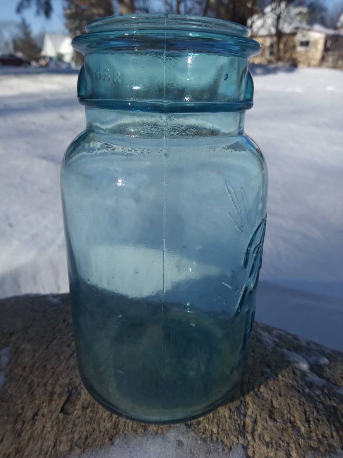 Vintage Light Blue Canning Jar - Etsy